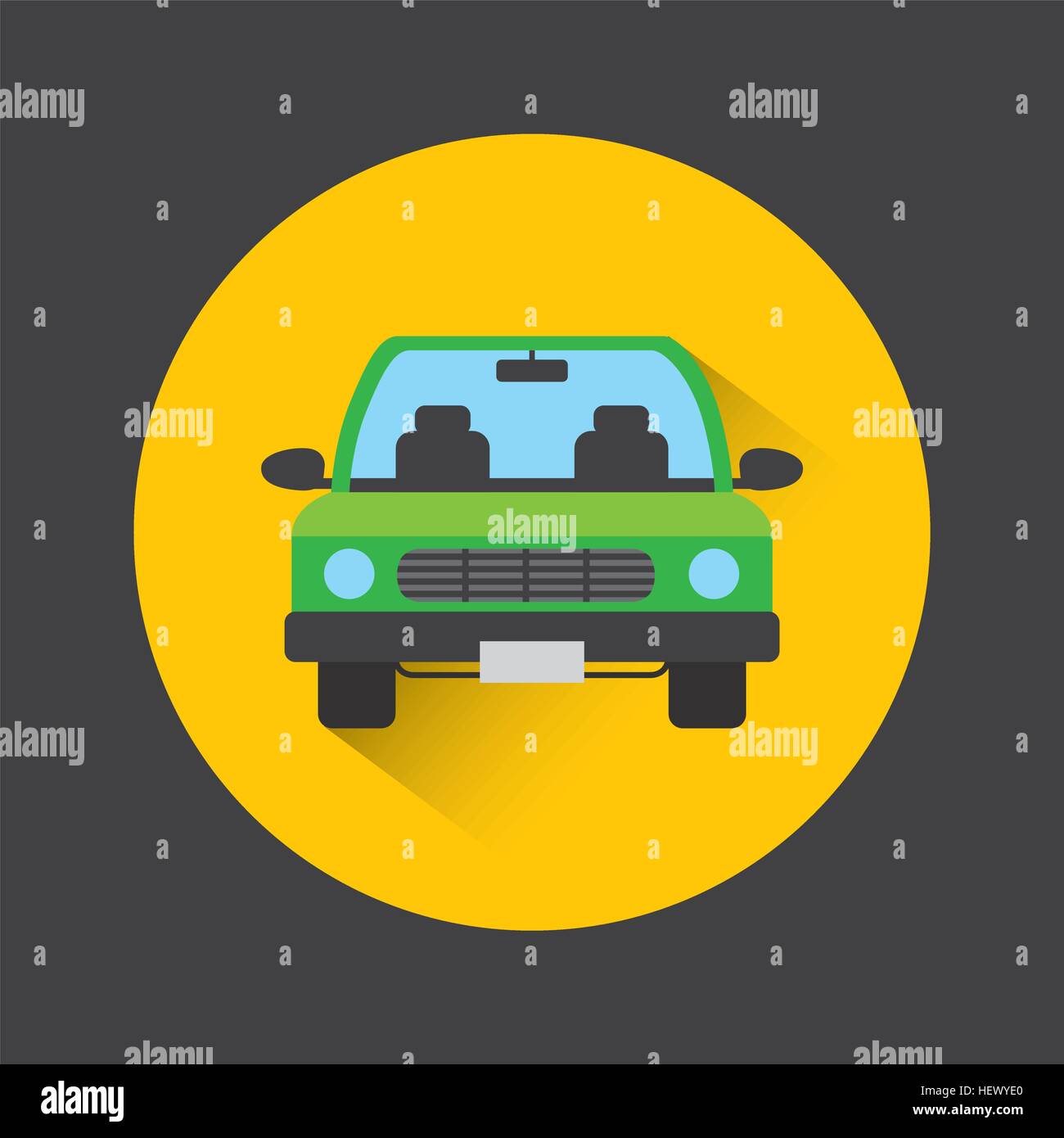car vehicle icon inside colorful circles over balck background. vector ...