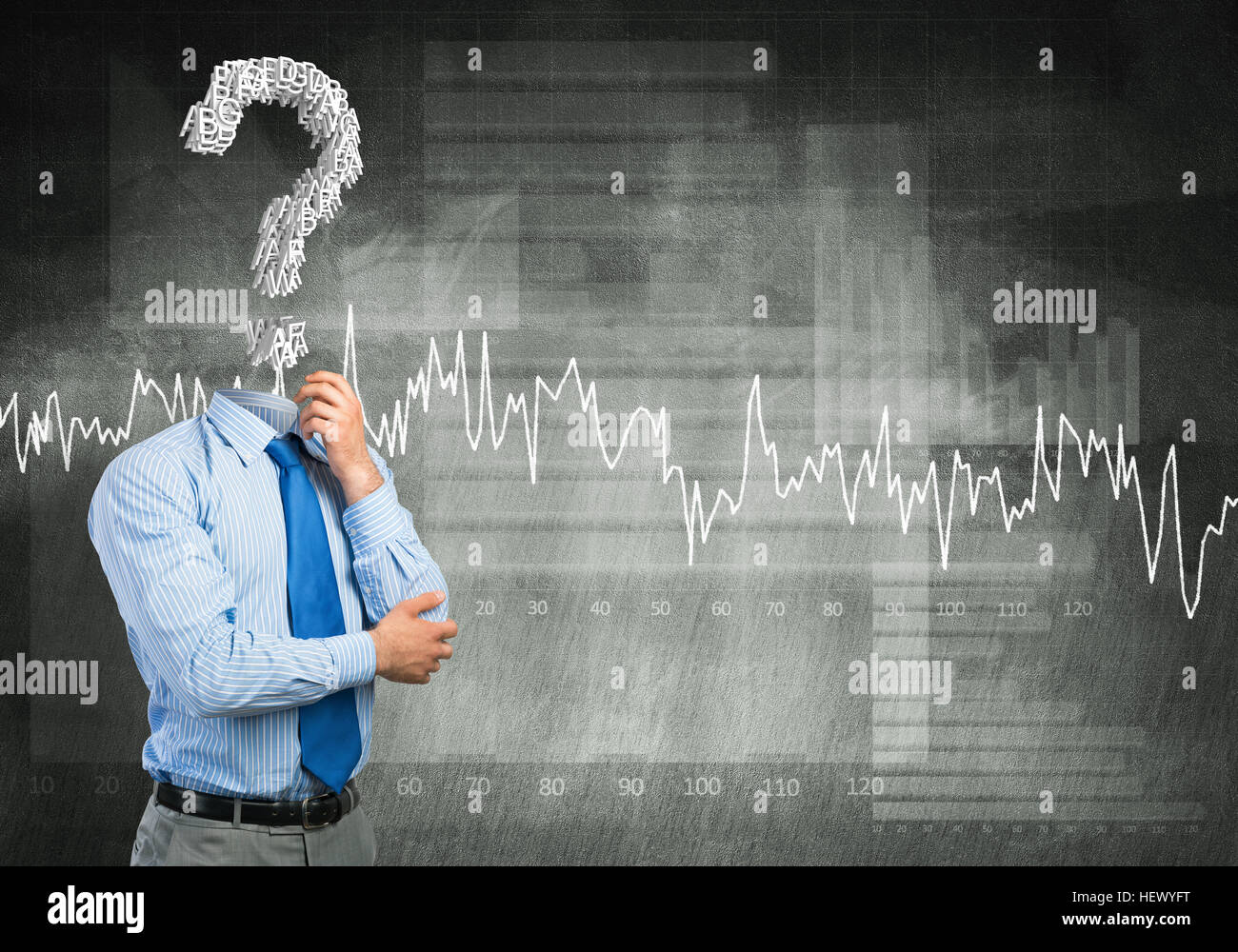 Big question in his head Stock Photo - Alamy