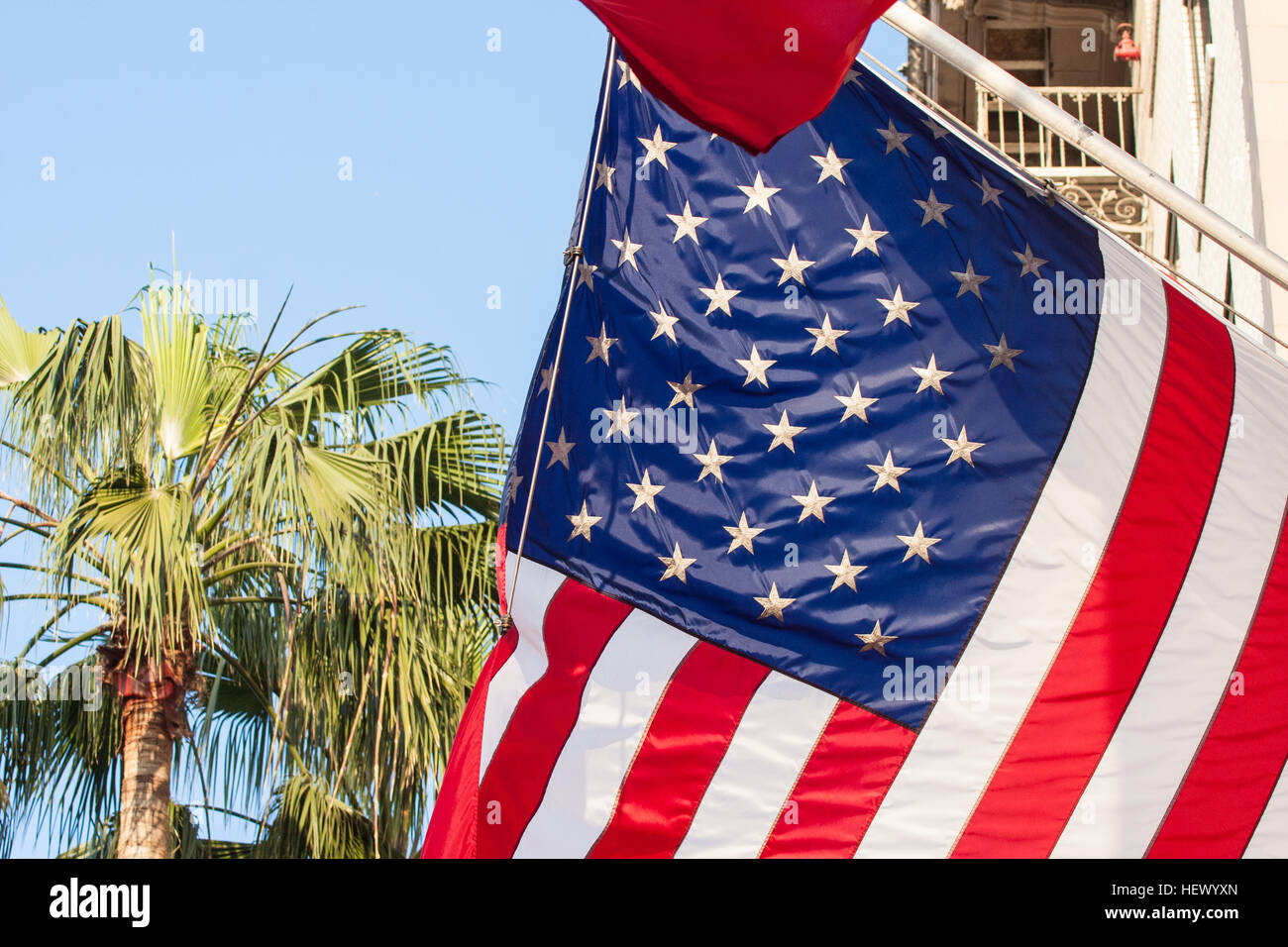 Stars and Stripes,California Republic State flags at Los Angeles ...