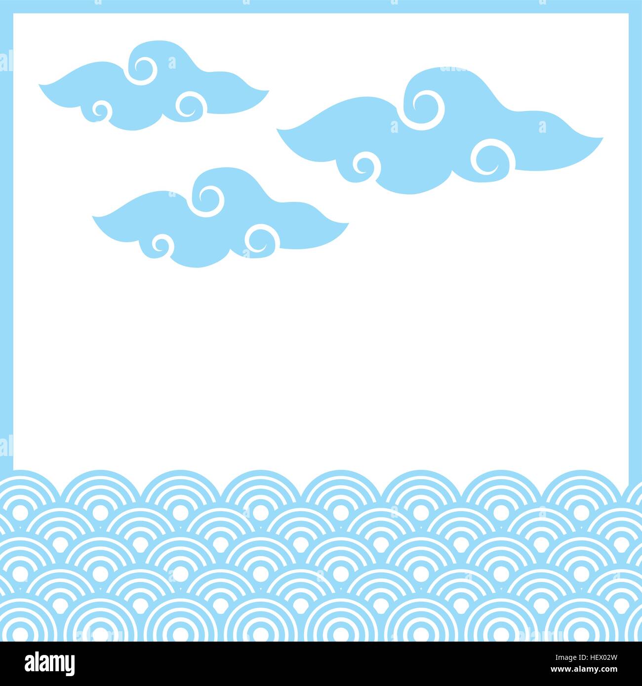 traditional chinese clouds and circular shapes. colorful design. vector ...