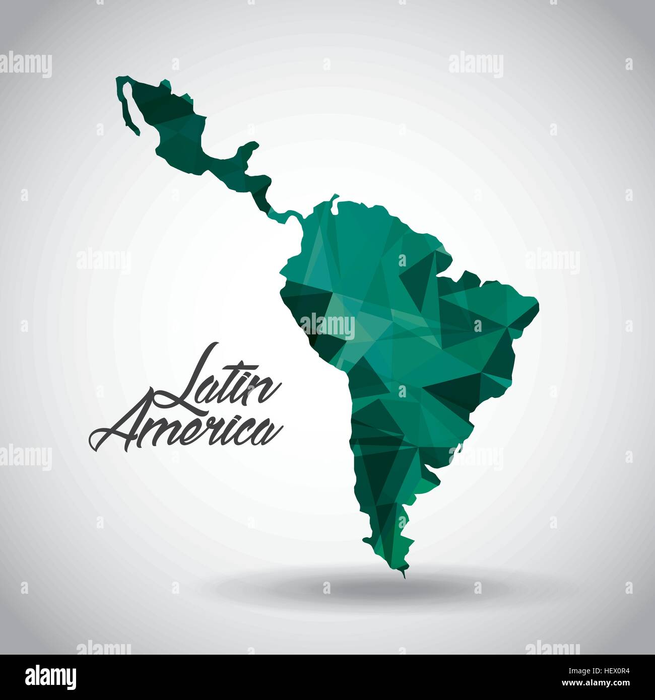 latin america map icon over white background. colorful design. vector ...