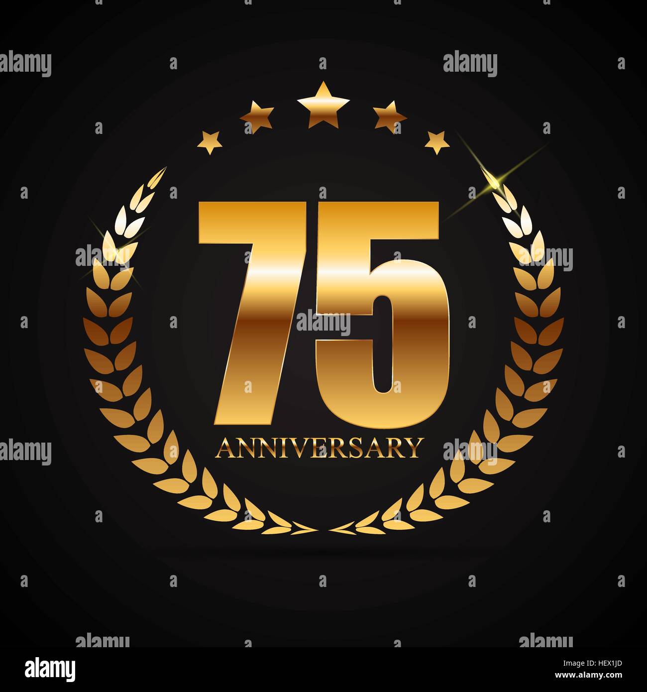 Jubilee 75 years Stock Vector Images - Alamy