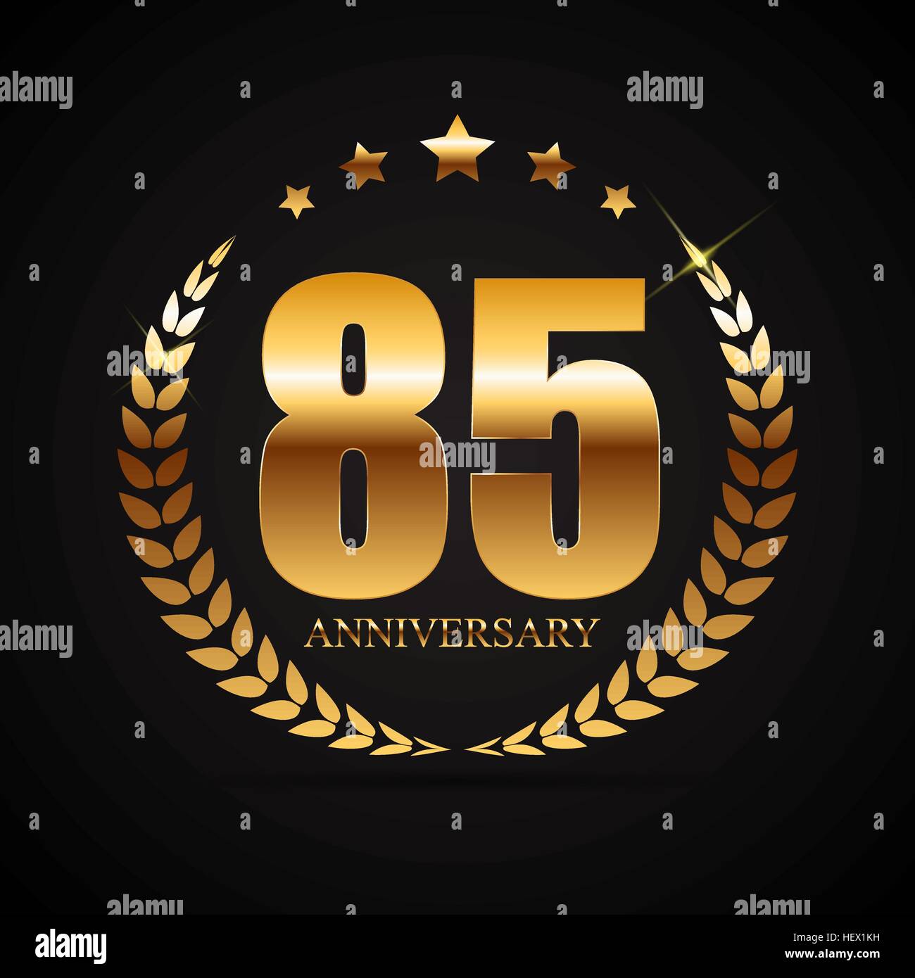 Template Logo 85 Years Anniversary Vector Illustration Stock Vector ...