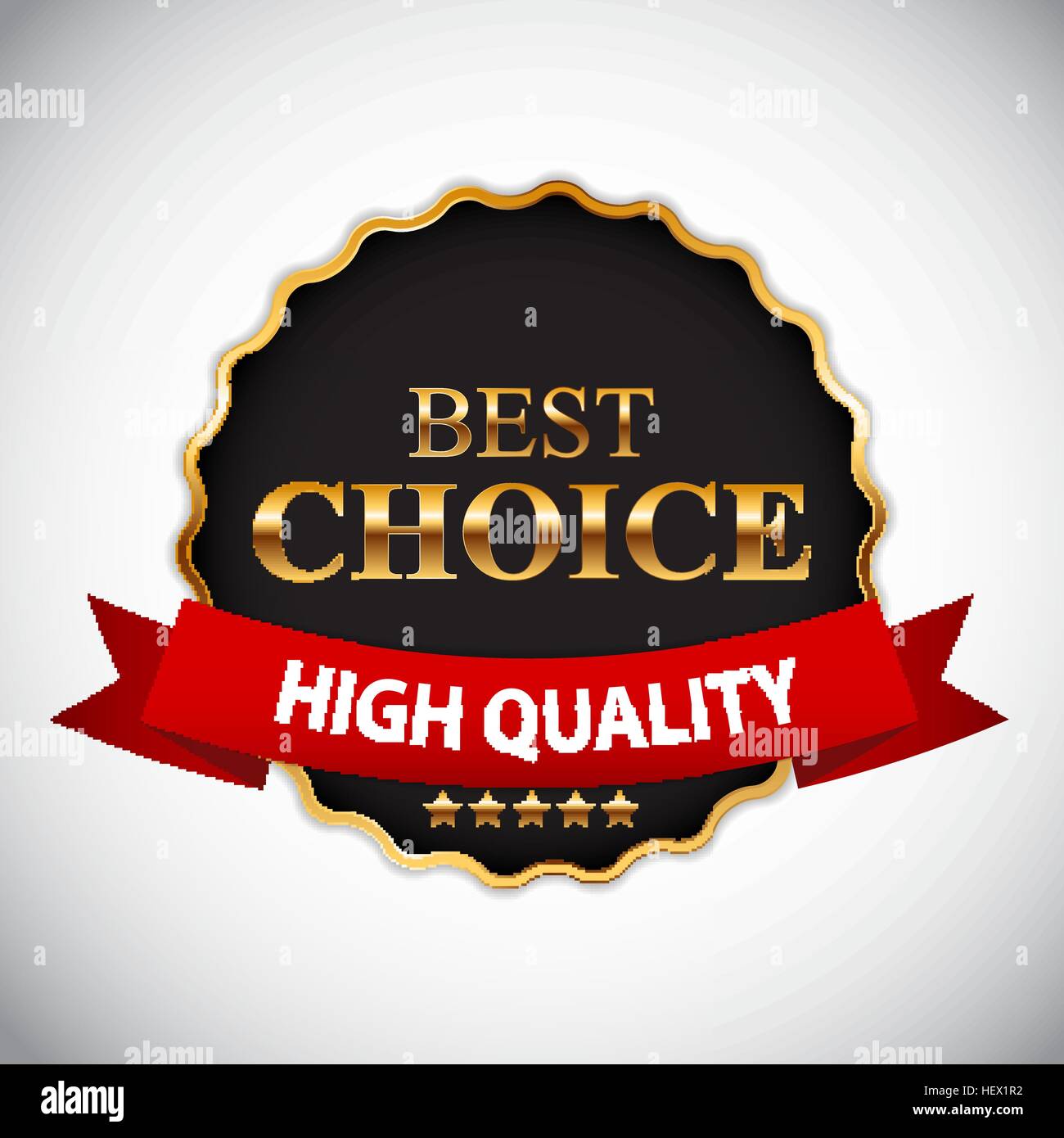 Best Choice Golden Label with Ribbon Vector Illustration Stock Vector ...