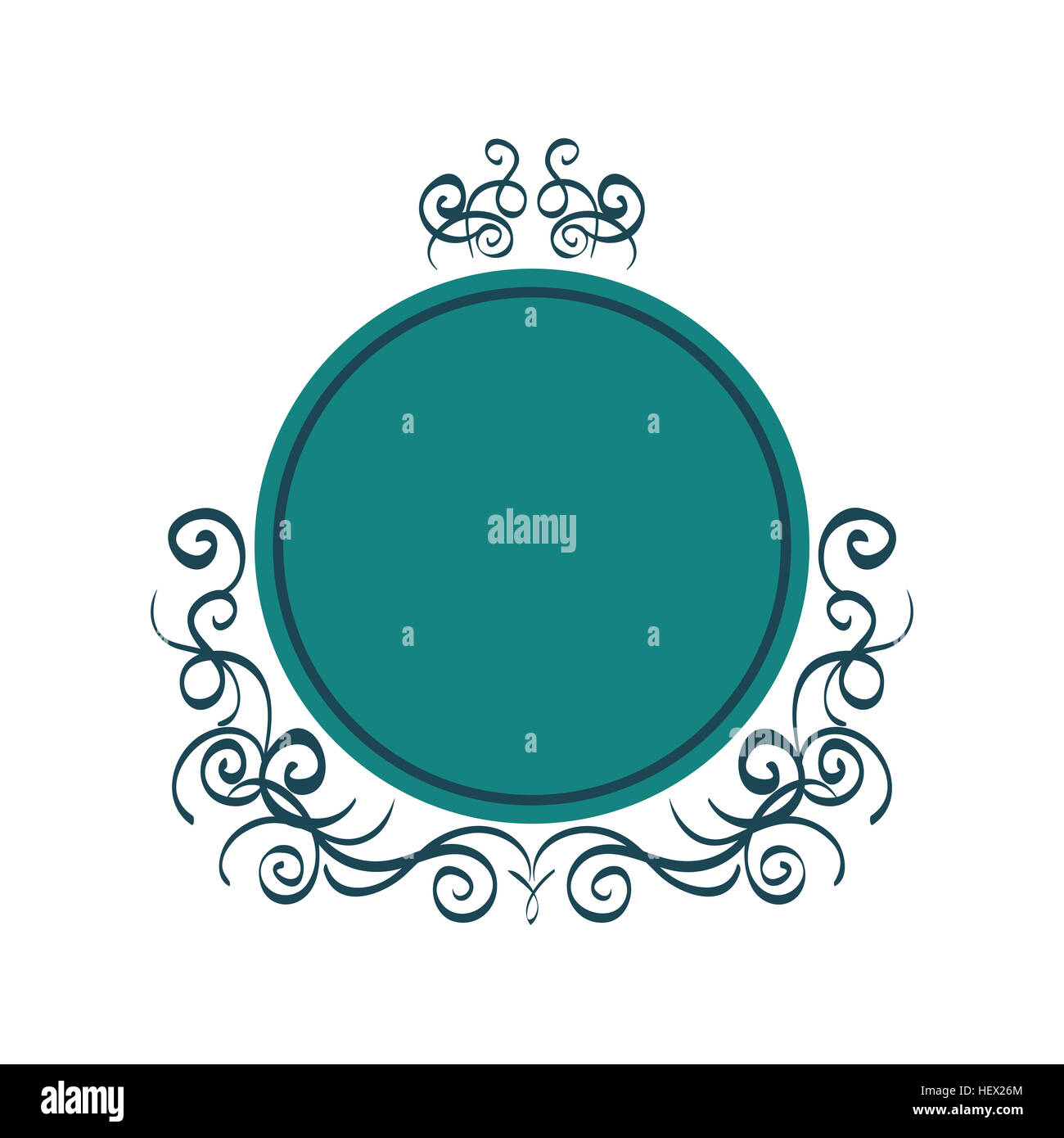 Vintage decorative emblem Stock Photo - Alamy