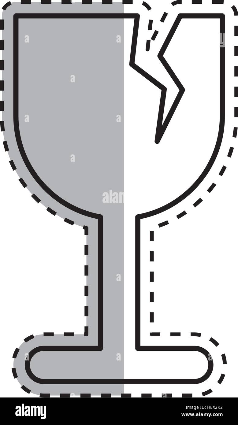Fragile broken cup symbol Stock Vector Image & Art - Alamy