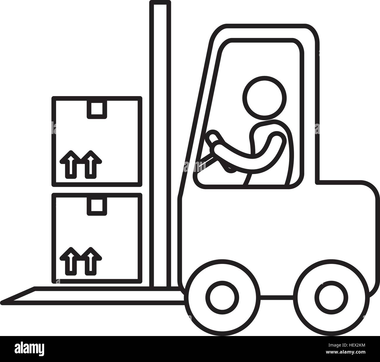Forklift Pictogram High Resolution Stock Photography and Images - Alamy
