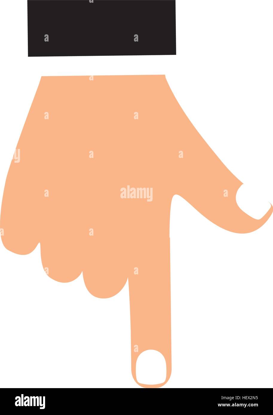 hand pointing down Stock Vector Image & Art - Alamy
