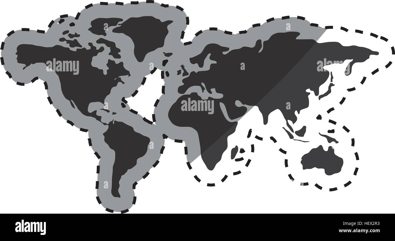 world map silhouette Stock Vector Image & Art - Alamy