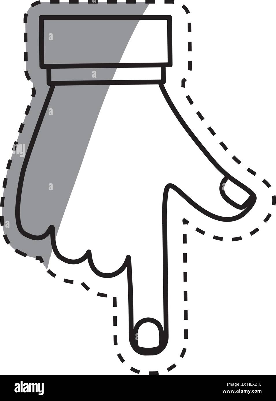 Person pointing down Stock Vector Images - Alamy