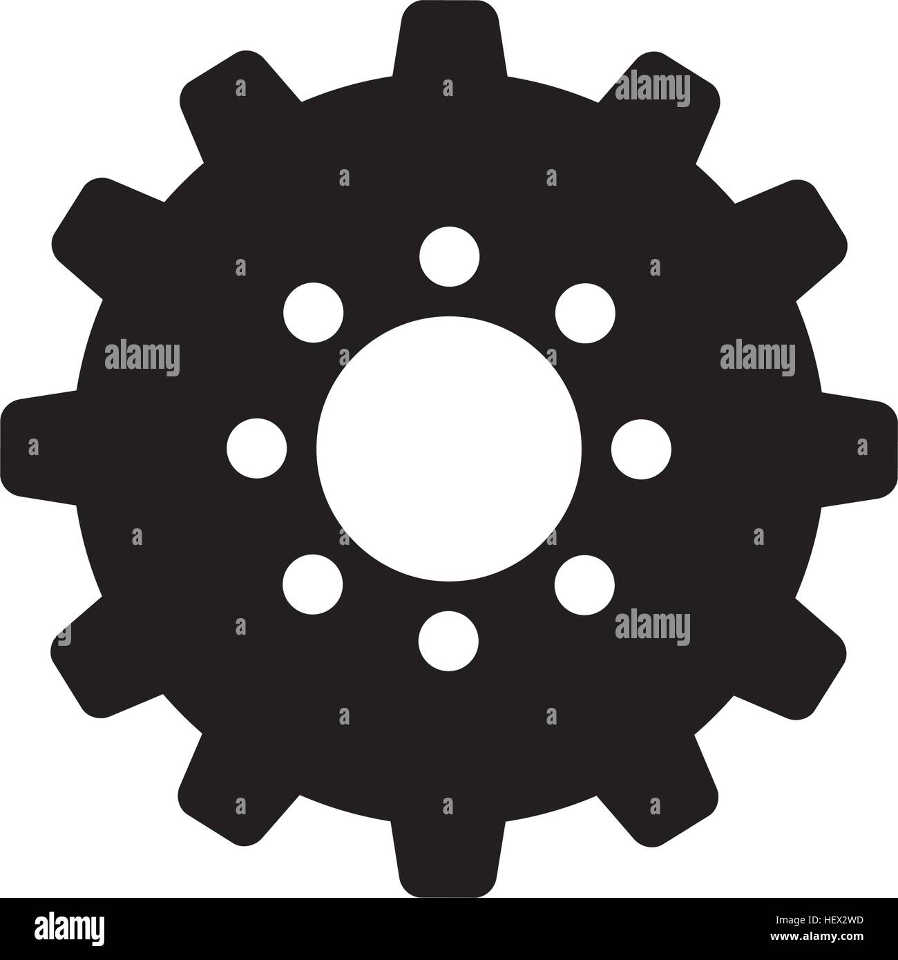 Isolated gear piece Stock Vector Image & Art - Alamy