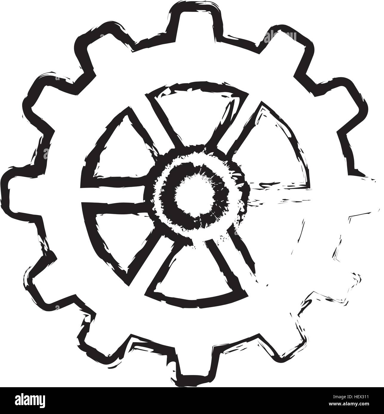 Isolated gear piece Stock Vector Image & Art - Alamy