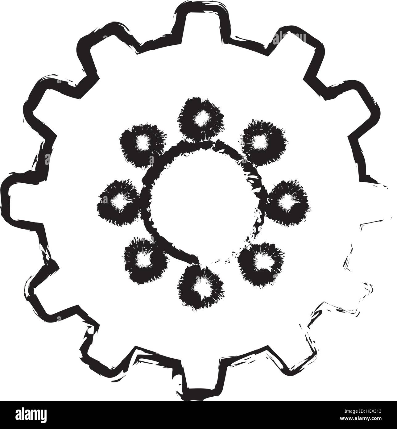 Isolated gear piece Stock Vector Image & Art - Alamy