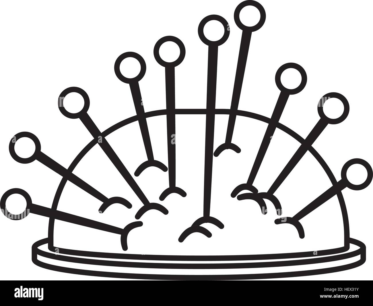 Straight pins Stock Vector Images - Alamy