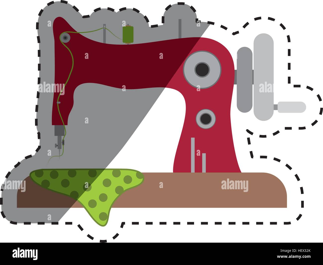 Machine sew red Stock Vector Images - Alamy