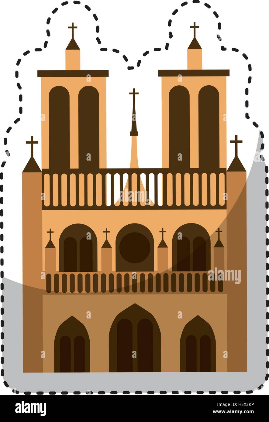 catedral church isolated icon vector illustration design Stock Vector ...