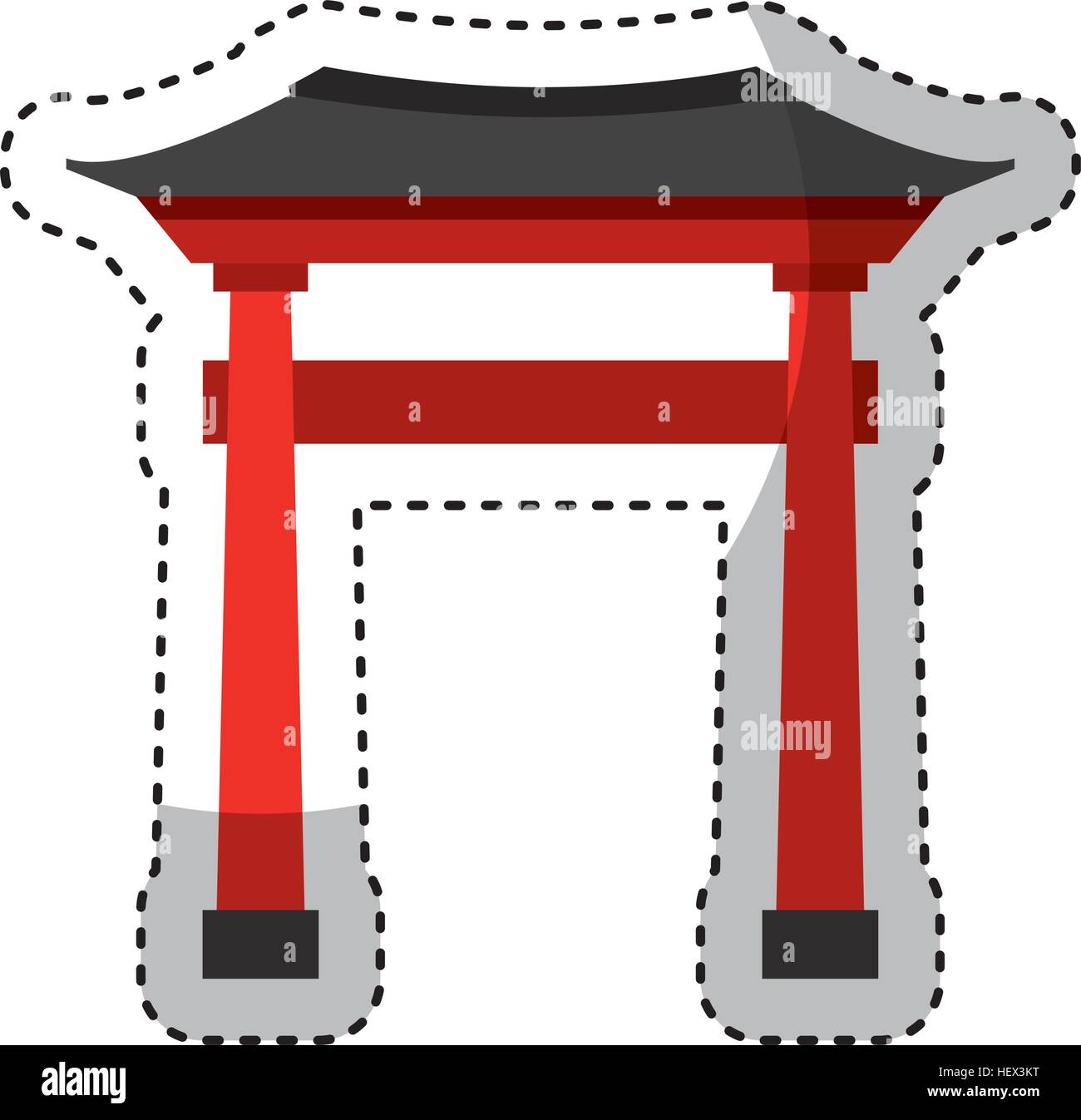 Japanese historic monuments Stock Vector Images - Alamy