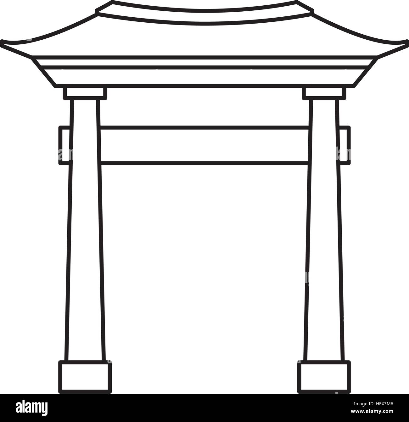 japanese portal isolated icon vector illustration design Stock Vector ...