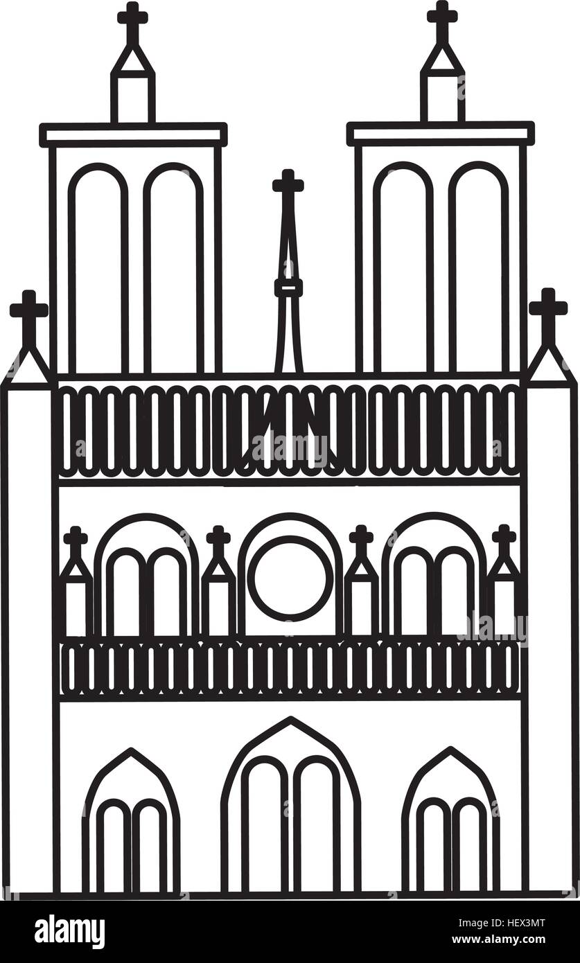 catedral church isolated icon vector illustration design Stock Vector ...
