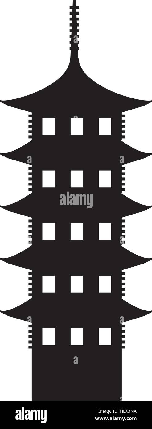 Japanese historic monuments Stock Vector Images - Alamy