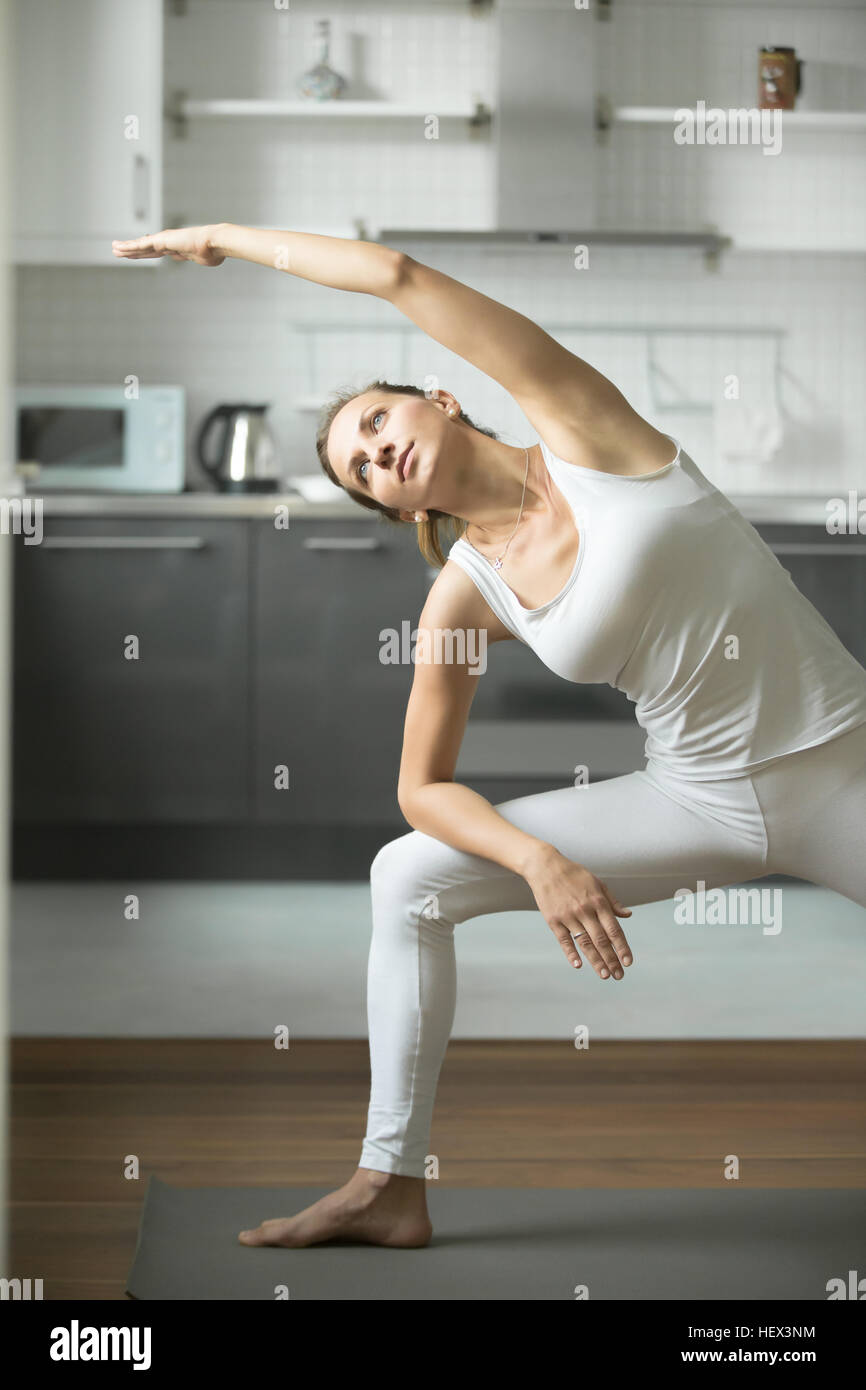 Extended Side Angle pose Stock Photo - Alamy