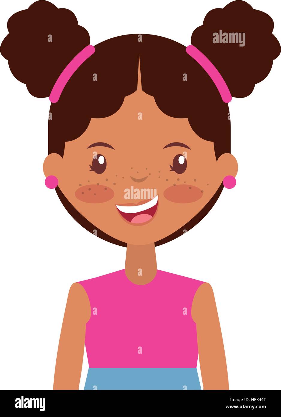 cute girl character icon vector illustration design Stock Vector Image ...