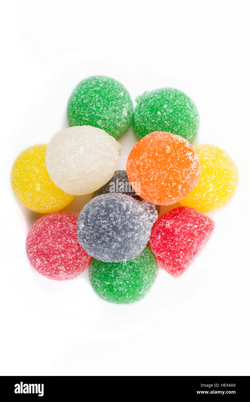 Gum drops isolated on white background Stock Photo - Alamy