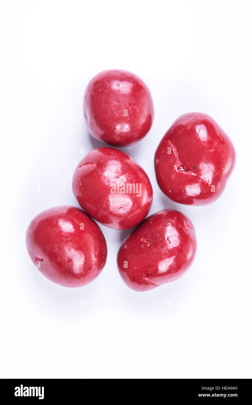 Cherry pastel isolated on white background Stock Photo - Alamy