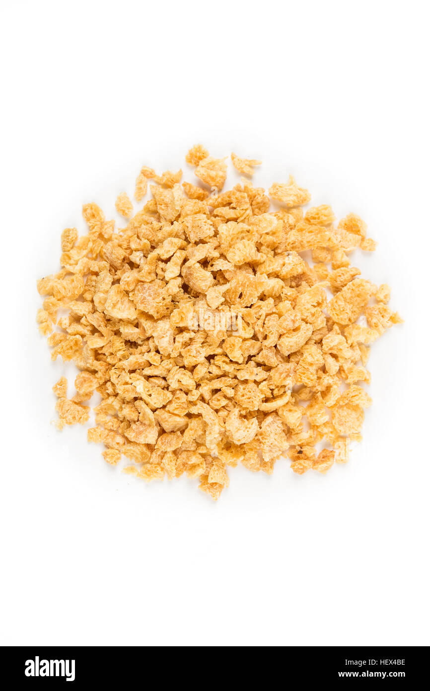 TVP defatted soy flour isolated on white background Stock Photo - Alamy