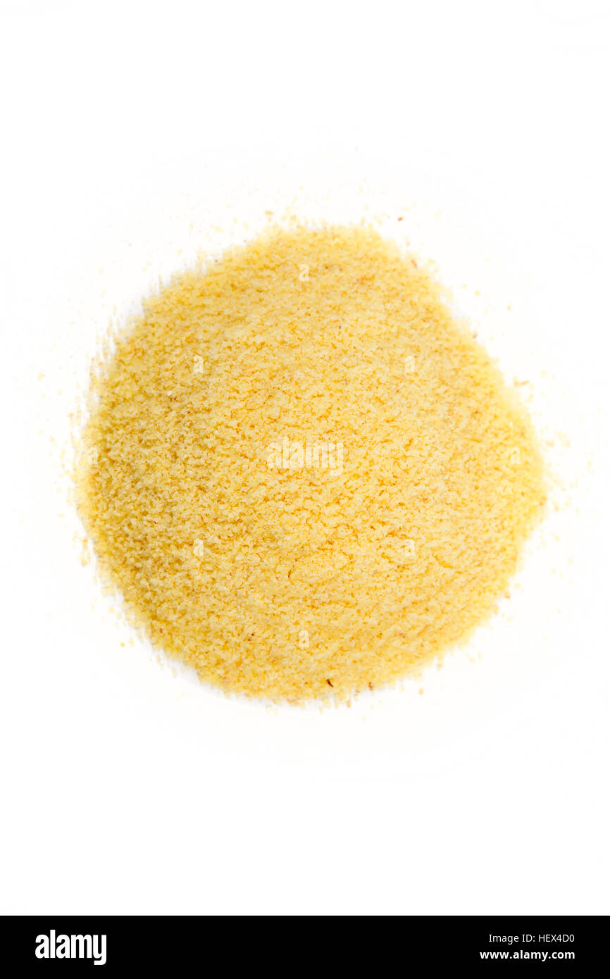 Semolina flour isolated on white background Stock Photo - Alamy