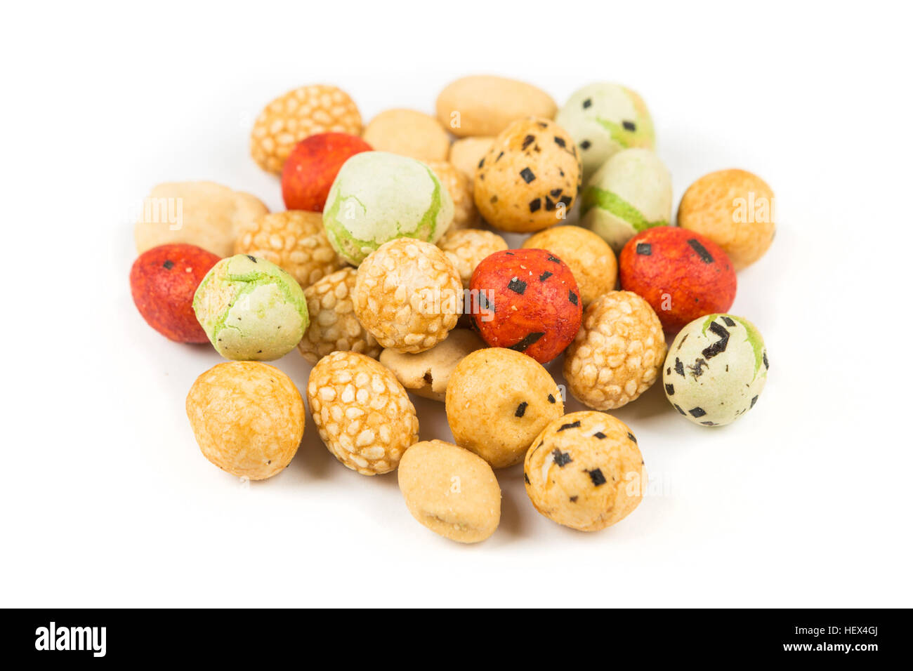 Samurai peanut mix isolated on white background Stock Photo - Alamy
