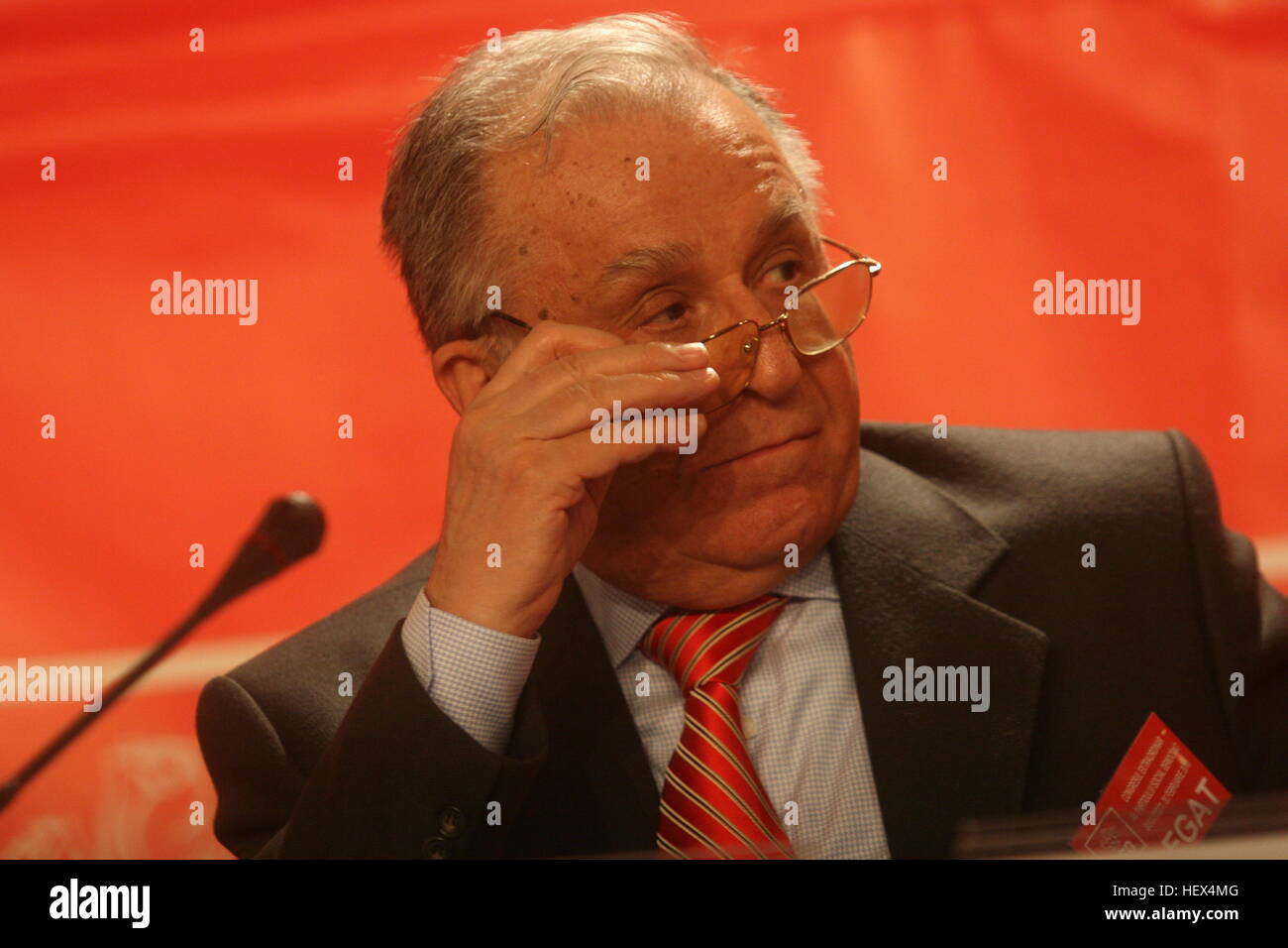 BUCHAREST, ROMANIA - February 20, 2010: Former Romanian President, Ion ...
