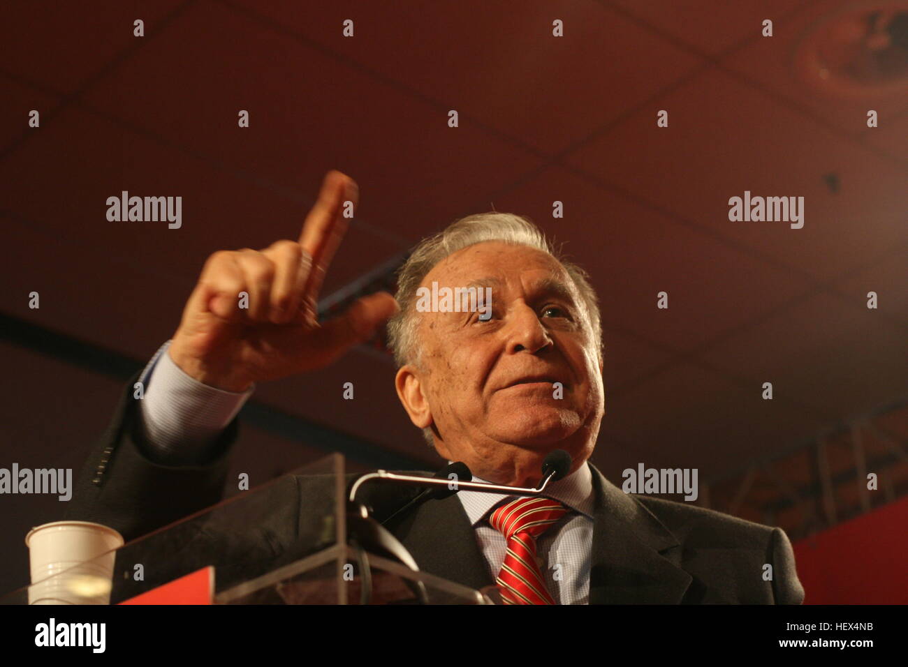 BUCHAREST, ROMANIA - February 20, 2010: Former Romanian President, Ion ...