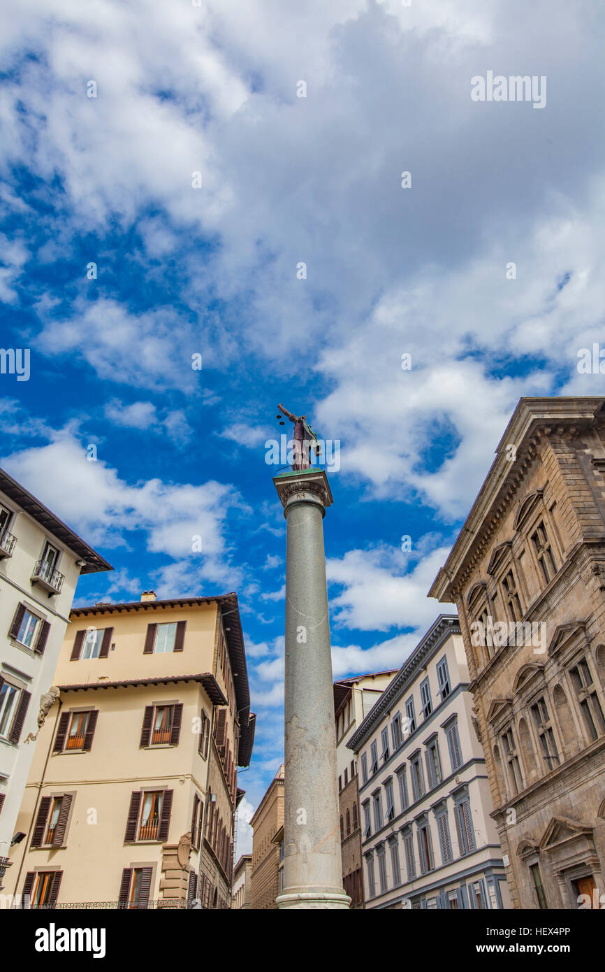 View at Column of Justice in Florence, Italy Stock Photo - Alamy