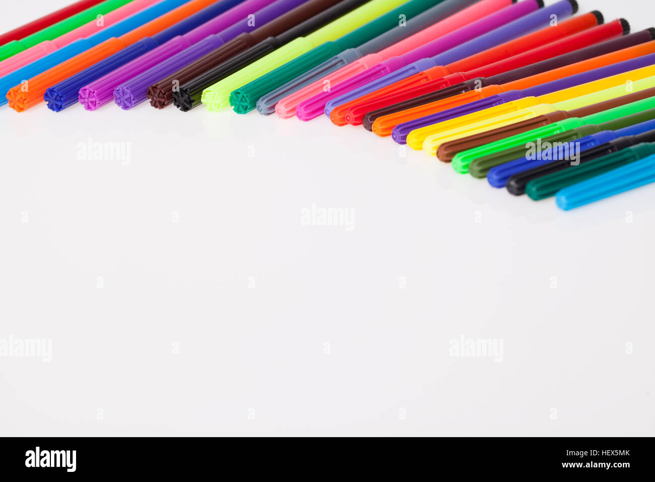 Kids school and office supplies on the table Stock Photo - Alamy