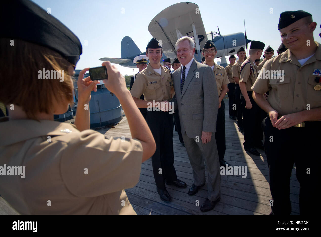 Secretary of the Navy, the Honorable Ray Mabus, poses for a photograph ...