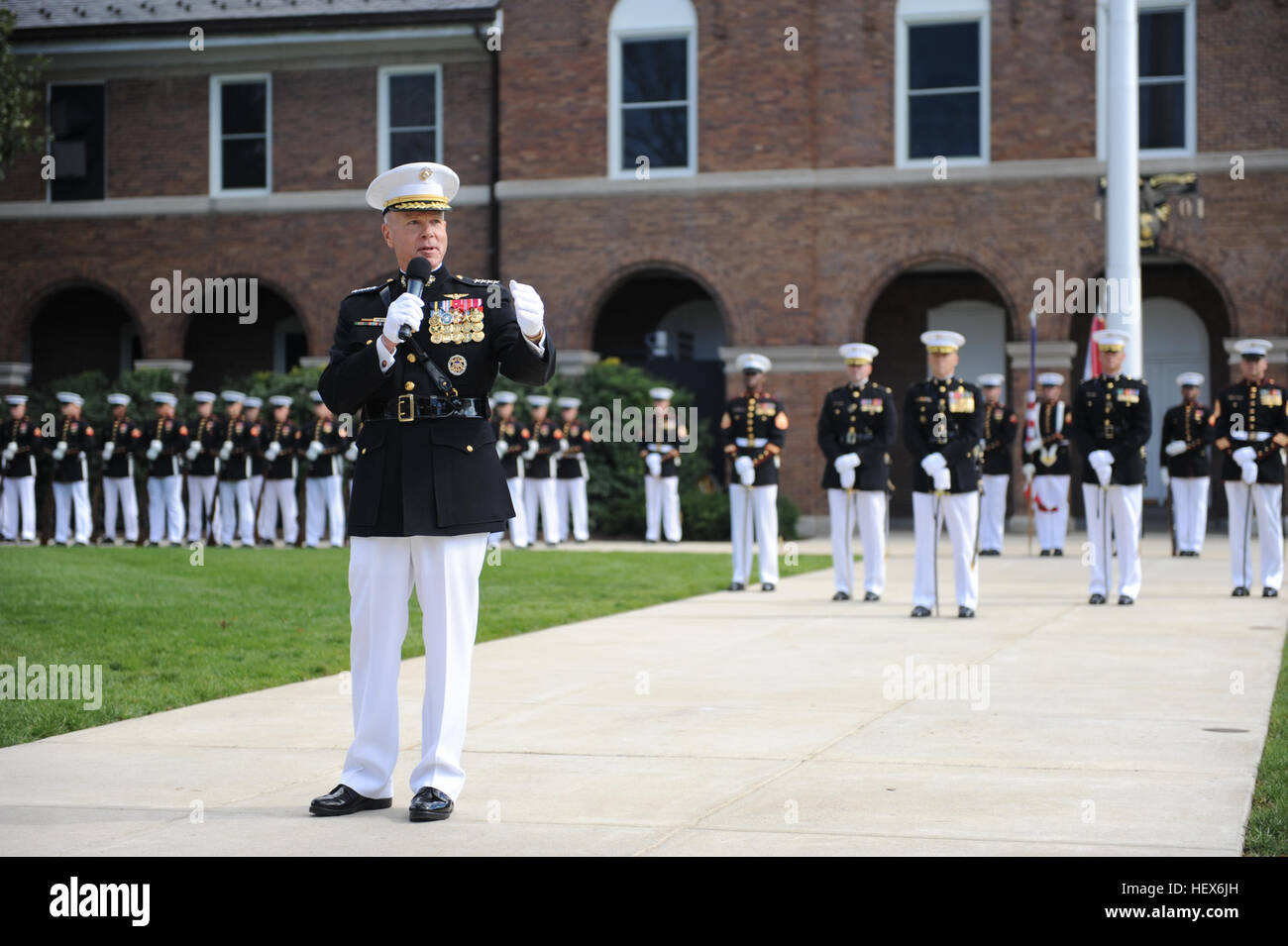 Incoming Commandant of the Marine Corps Gen. James F. Amos, foreground ...