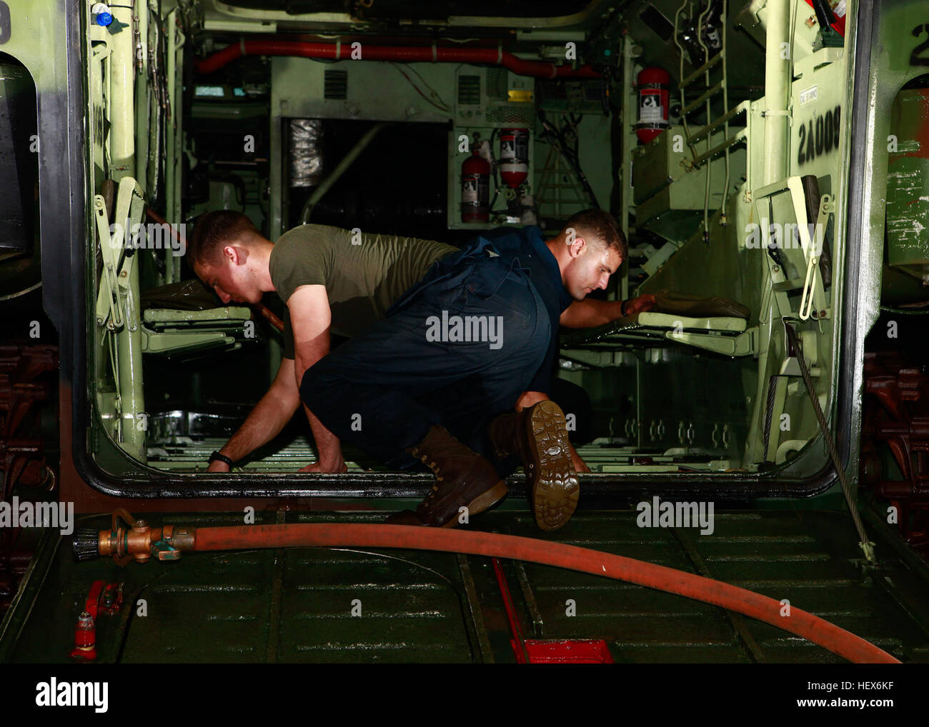 U.S. Marine Corps Sgt. Nathan G. Chalman, an amphibious assault vehicle ...