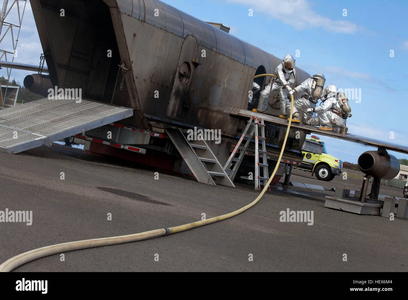 Mobile Aircraft Firefighting Training Device High Resolution Stock ...