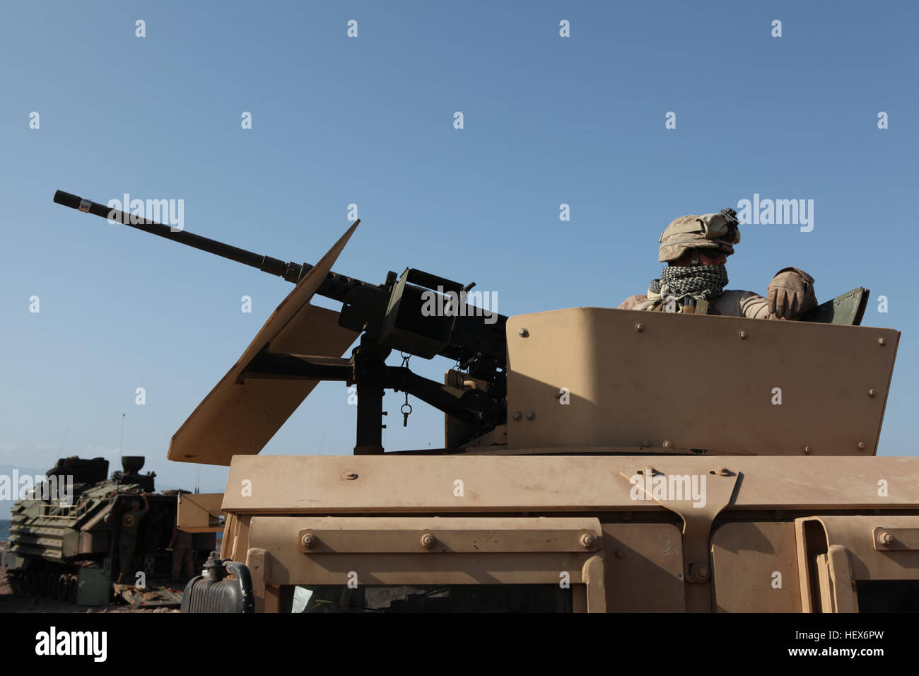 Corporal Xavier Quinn, tank gunner with Company L, Battalion Landing ...