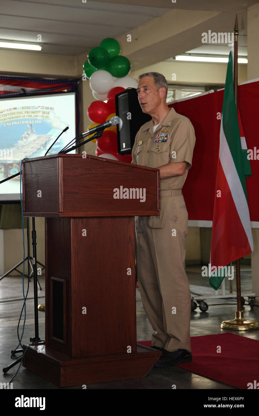 Navy Capt. Thomas M. Negus, commodore of Continuing Promise 2010 ...