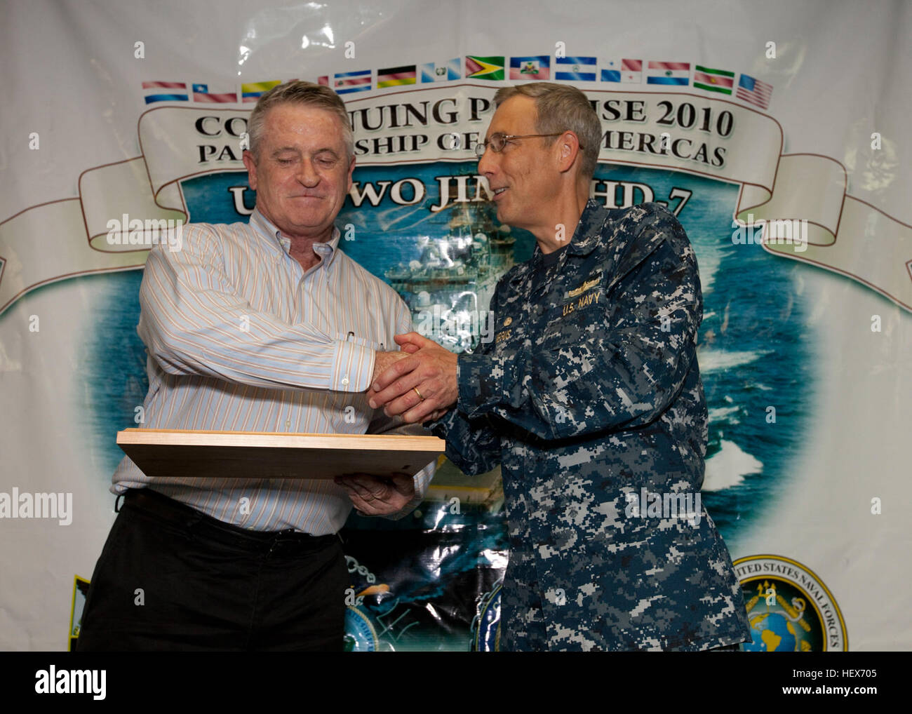 U.S. Navy Capt. Thomas M. Negus, commodore of Operation Continuing ...