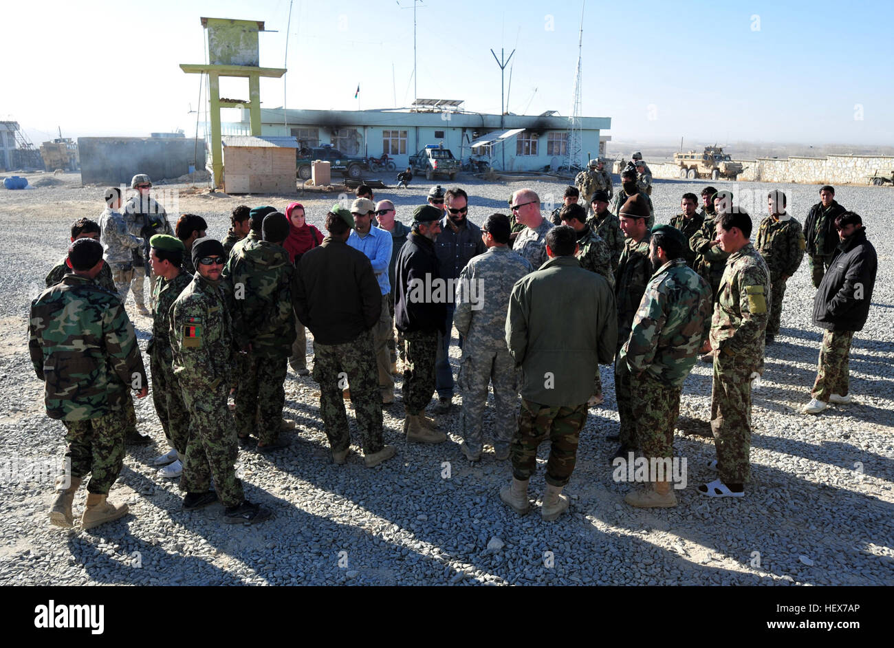 U.S. and Polish military members from Forward Operating Base Ghazni ...