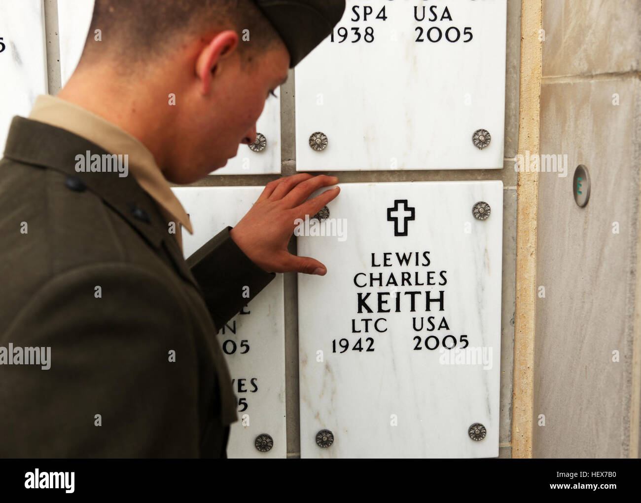 Pvt. Lewis Keith III, a logistics operations school student aboard Camp ...