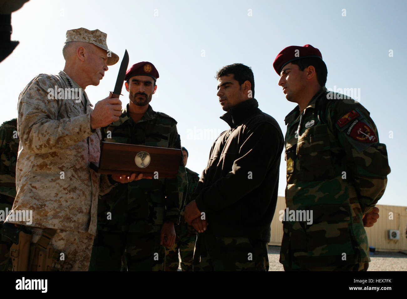 The Commandant of the Marine Corps, Gen. James F. Amos, presents ...