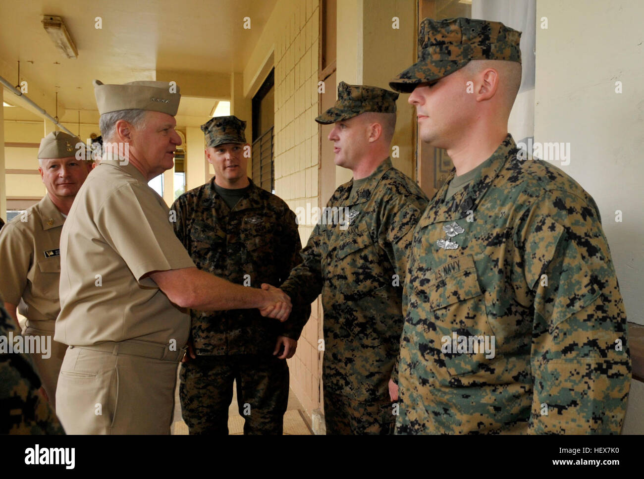 Chief of Naval Operations Adm. Gary Roughead meets sailors assigned to ...