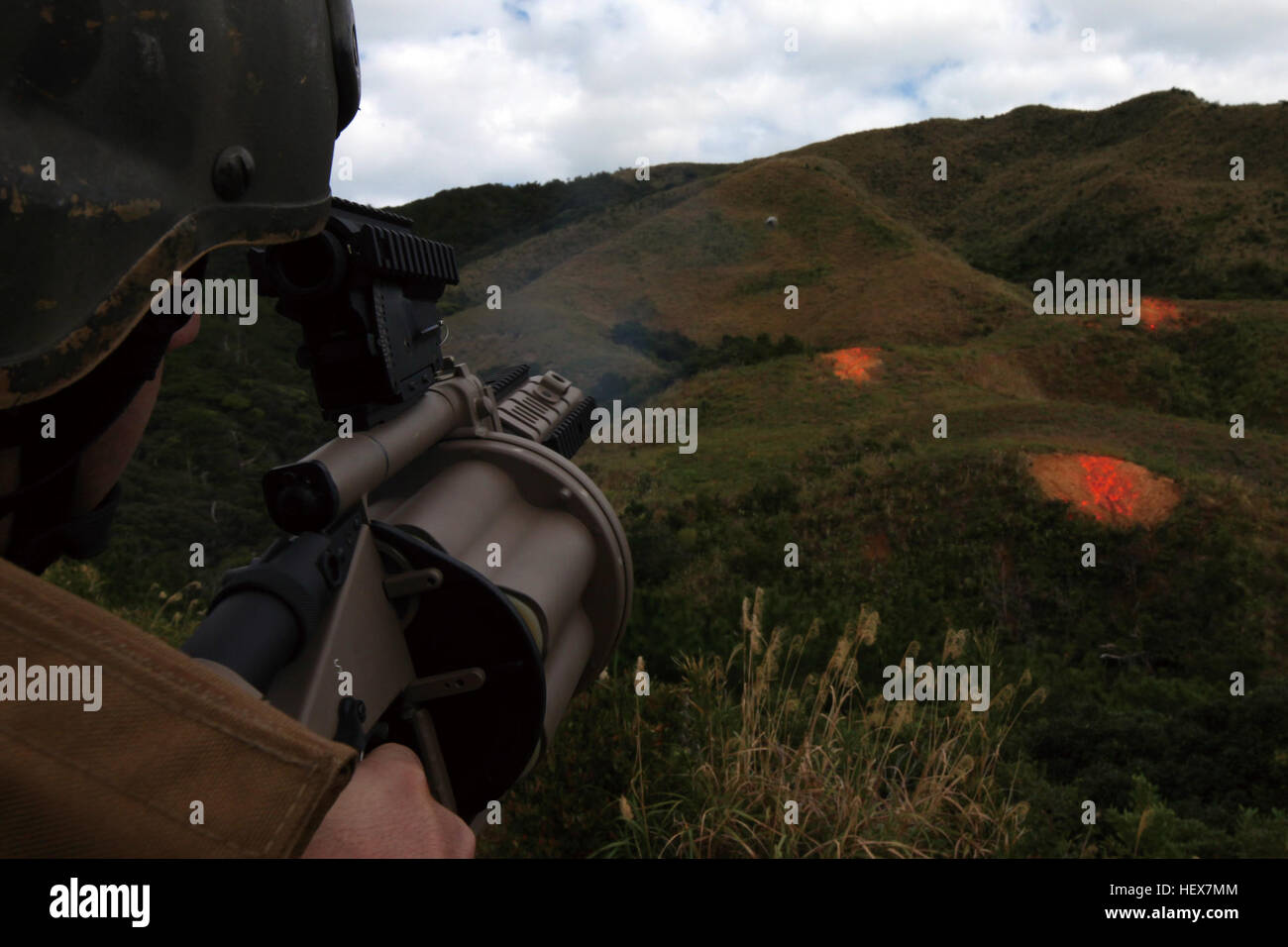 A U.S. Marine Corps Reconnaissance Marine, with Alpha Company, 3rd ...