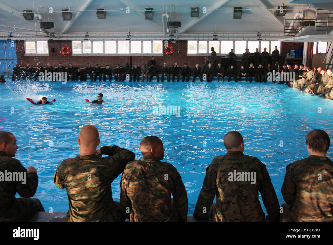 The 22nd Marine Expeditionary Unit Command Element prepares to tread ...