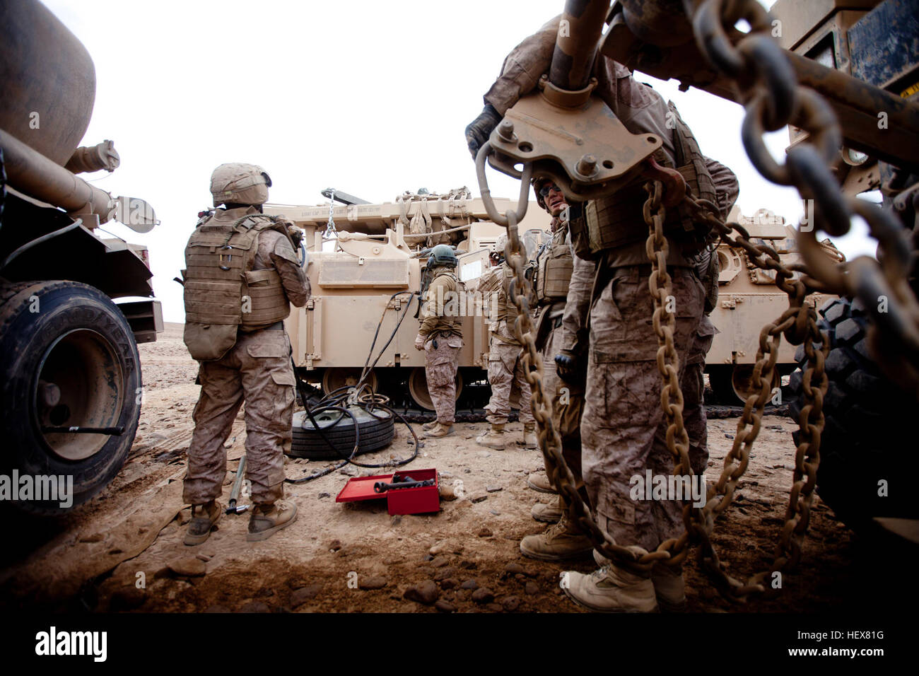 U.S. Marines with 1st Marine Division, 1st Tank Battalion, Delta ...