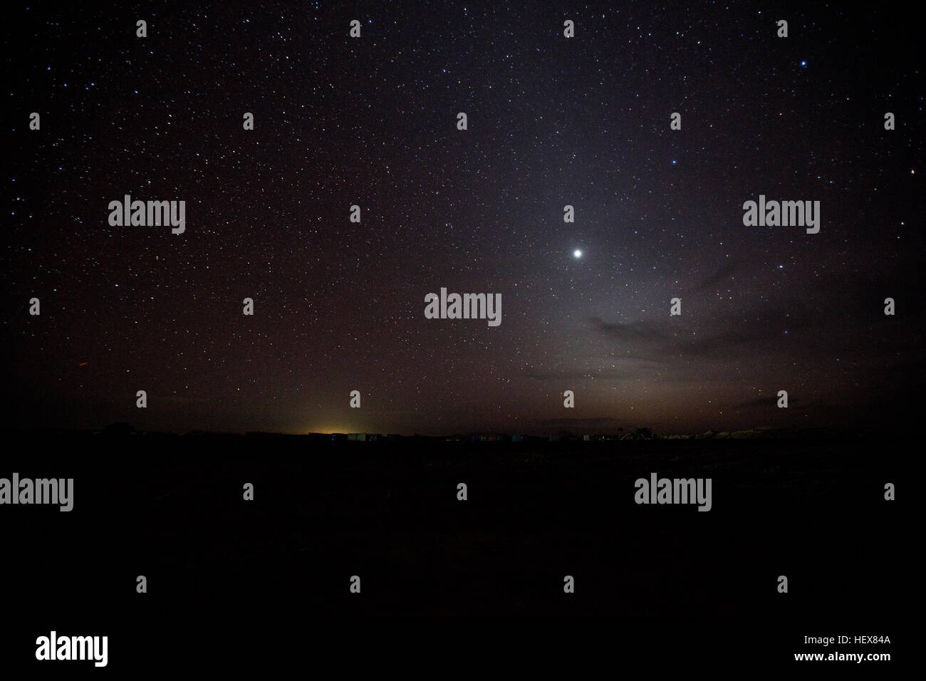 The night sky is seen here in northern Helmand province, Afghanistan on ...